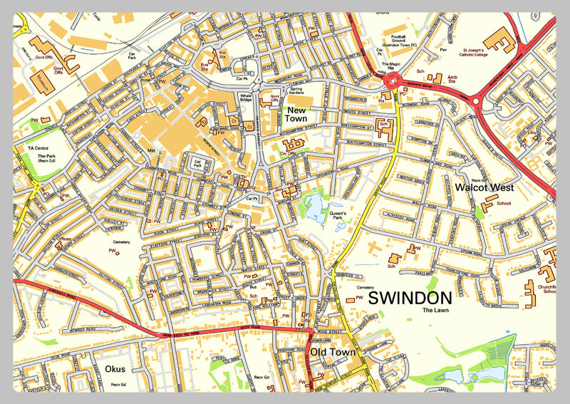 Swindon Street Map– I Love Maps