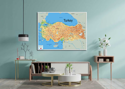 Physical Map of Turkey - The Oxford Collection– I Love Maps