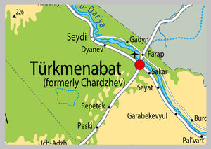 Physical Map of Turkmenistan - The Oxford Collection– I Love Maps