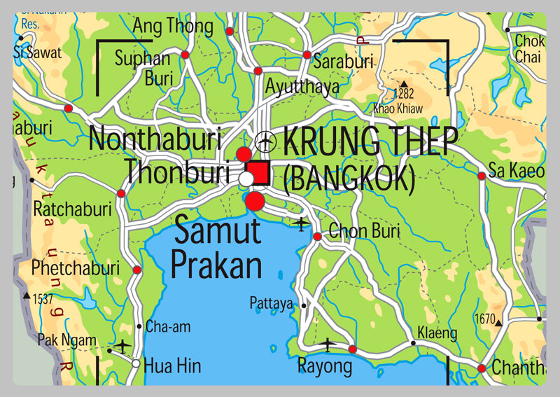 Thailand Physical Map– I Love Maps