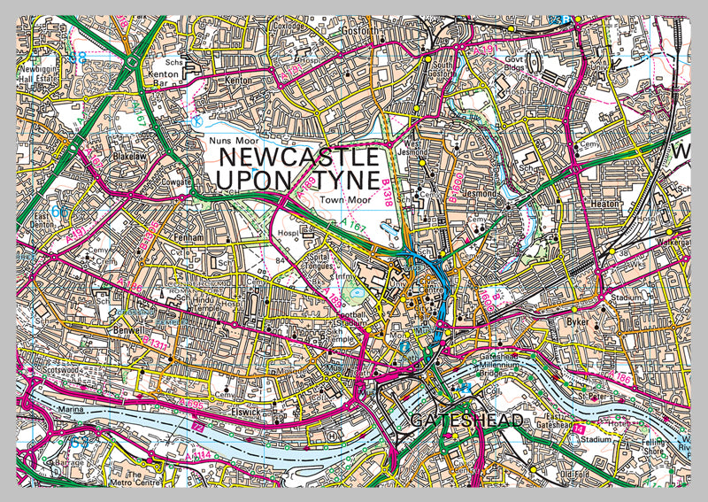 Tyne & Wear County Map– I Love Maps