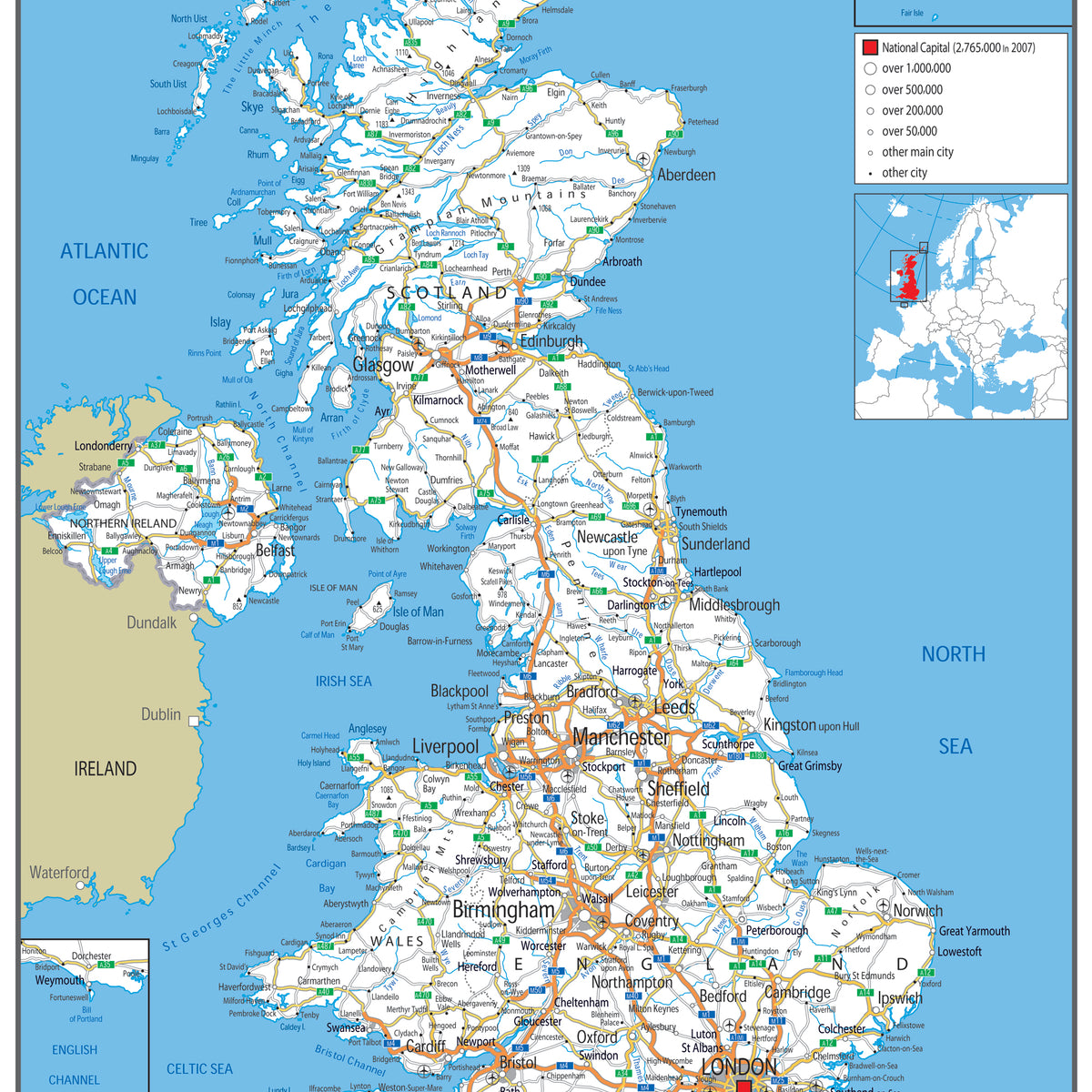 United Kingdom Road Map– I Love Maps
