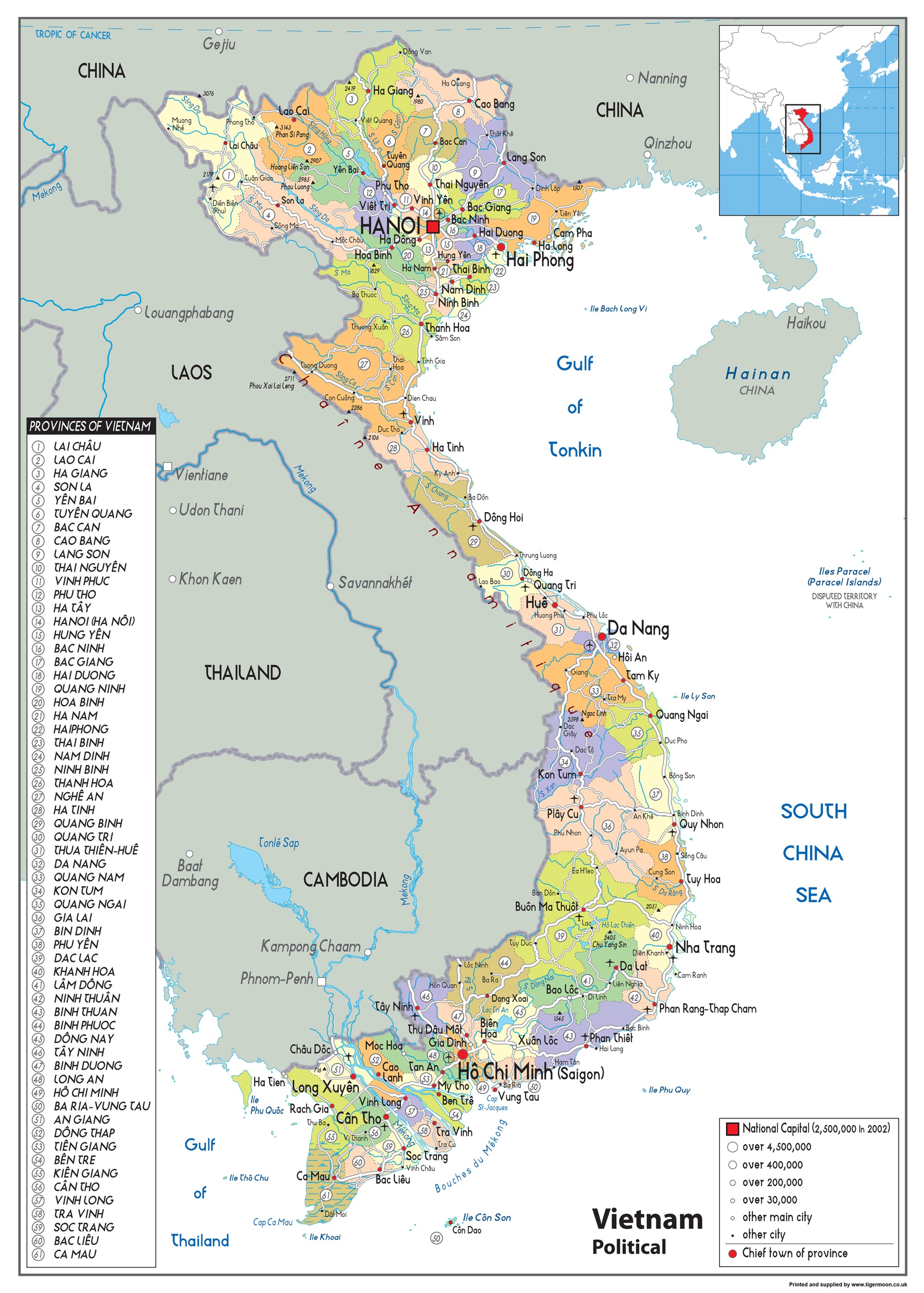 Vietnam Political Map– I Love Maps