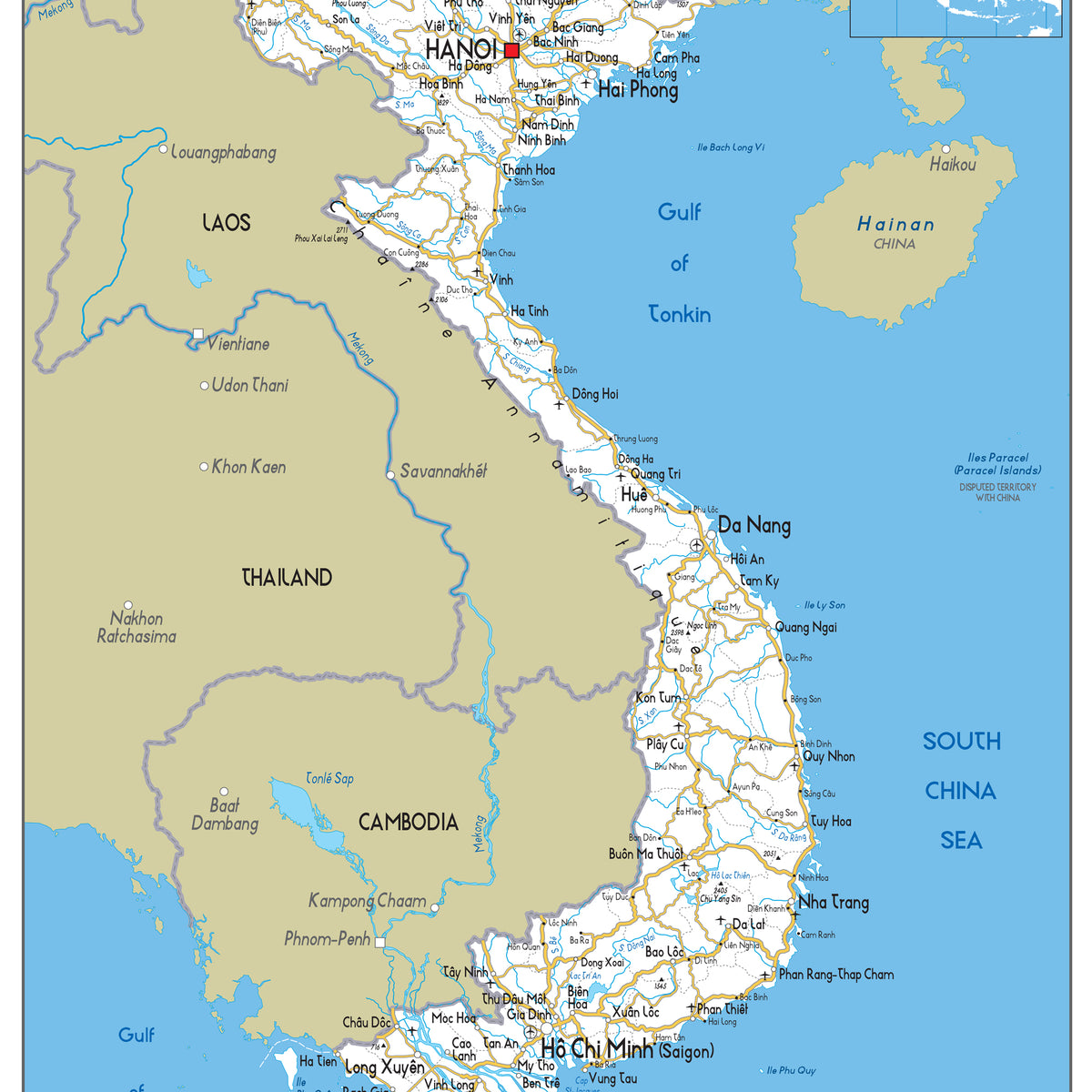 Vietnam Road Map– I Love Maps