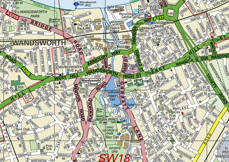 Wandsworth London Borough Map | I Love Maps