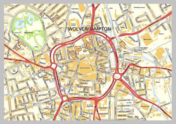Wolverhampton Street Map– I Love Maps