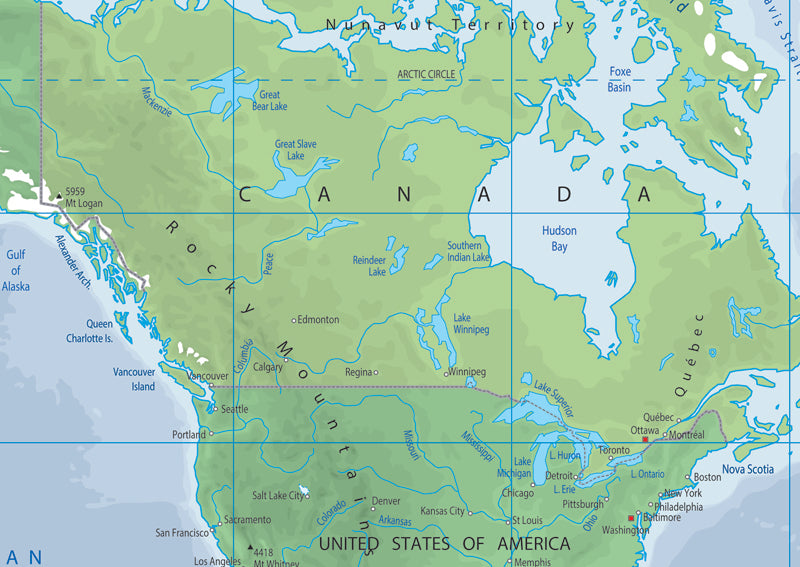 World Political / Physical Map | GeoAtlas | I Love Maps