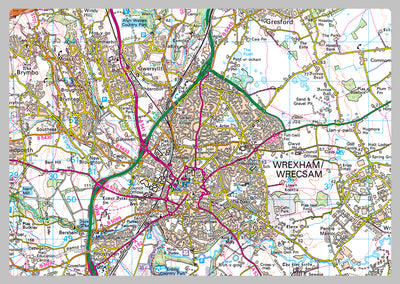 Wrexham County Map– I Love Maps