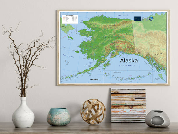 Alaska Physical State Map | I Love Maps