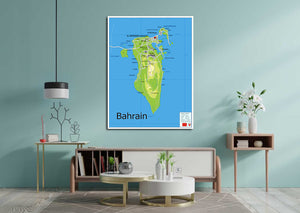 Physical Map of Bahrain - The Oxford Collection– I Love Maps