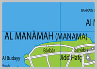 Physical Map of Bahrain - The Oxford Collection– I Love Maps