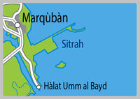 Physical Map of Bahrain - The Oxford Collection– I Love Maps