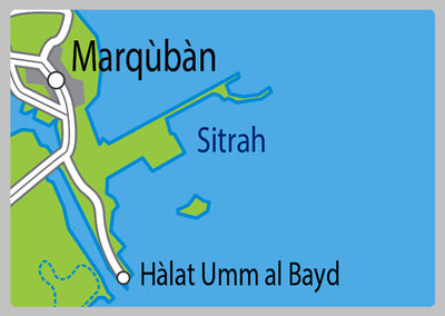 Physical Map of Bahrain - The Oxford Collection– I Love Maps