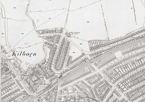 London 1872 Ordnance Survey Map - Sheet XV - Belsize Park | I Love Maps