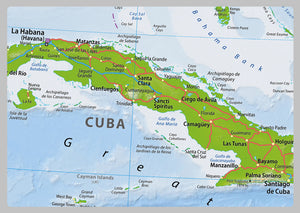 Caribbean Physical Map– I Love Maps