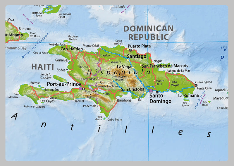 Physical Map Of The Caribbean A Brief History Of The Caribbean By