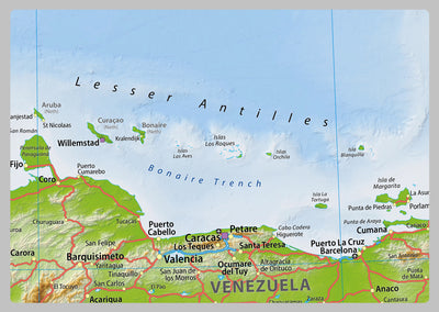 Caribbean Physical Map– I Love Maps