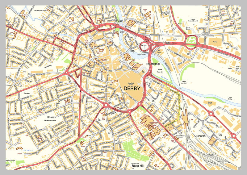 Derby Street Map– I Love Maps