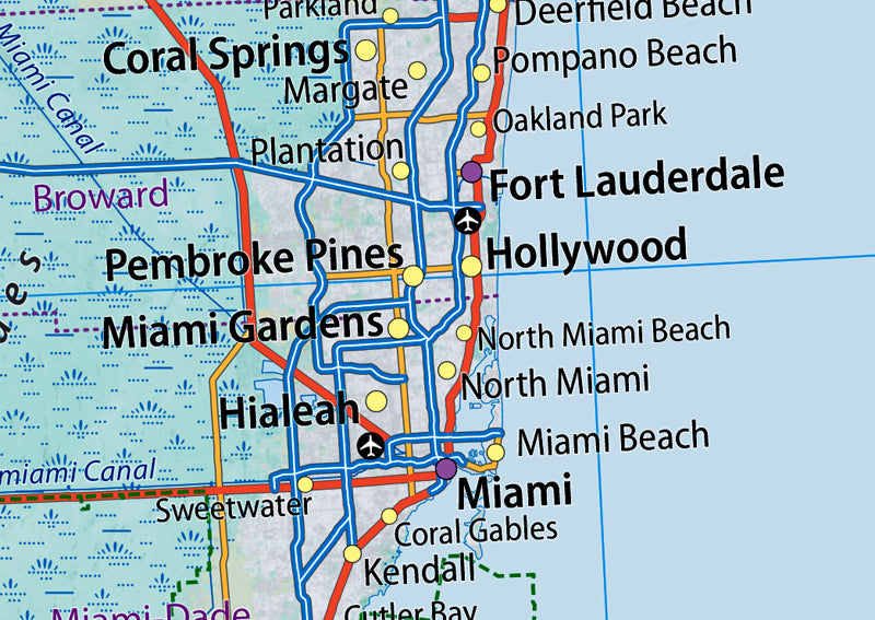 Florida Physical State Map– I Love Maps
