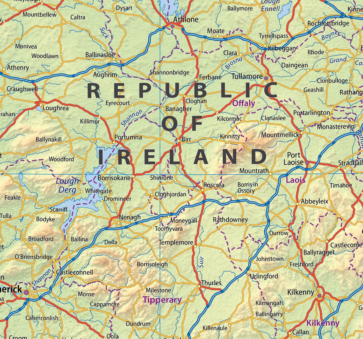 Map of Ireland - A2– I Love Maps