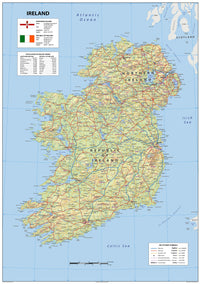 Detailed Physical Map of Ireland– I Love Maps