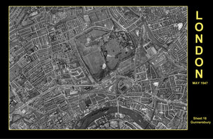Post-War 1947 London Aerial Map - Gunnersbury– I Love Maps