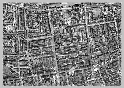 1947 Post-War London Aerial Map - Kensington– I Love Maps