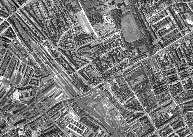 1947 Post-War London Aerial Map - Kensington– I Love Maps