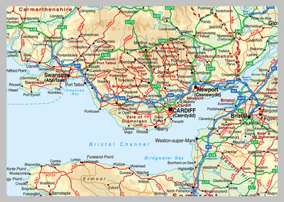 The South of England Physical Map– I Love Maps