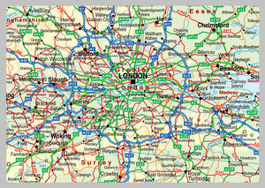The South of England Physical Map– I Love Maps