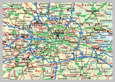 The South of England Physical Map– I Love Maps