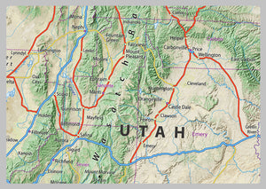 Utah Physical State Map– I Love Maps