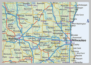 Wisconsin Physical State Map– I Love Maps