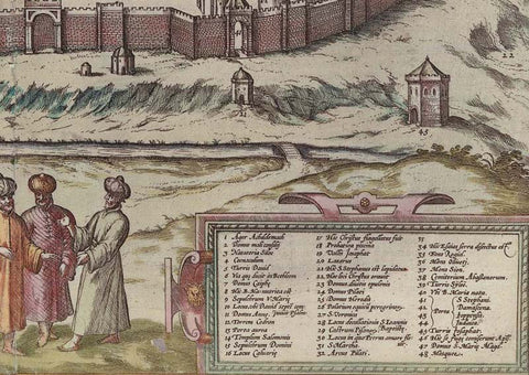 Antique 1582 Map of Jerusalem by Georg Braun and Frans Hogenberg | I ...