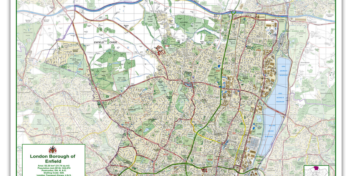 Enfield London Borough Map– I Love Maps