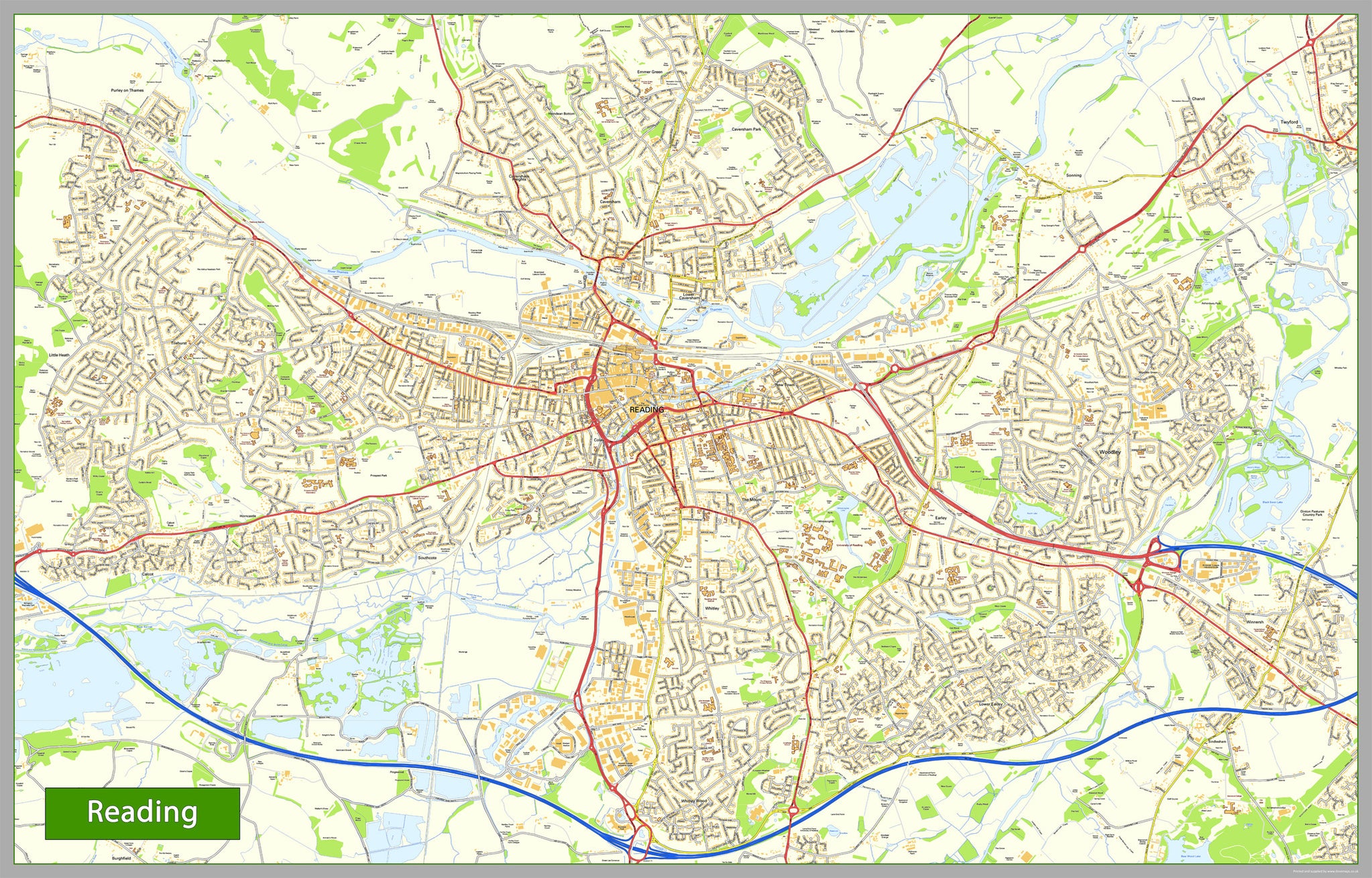 Reading Street Map– I Love Maps