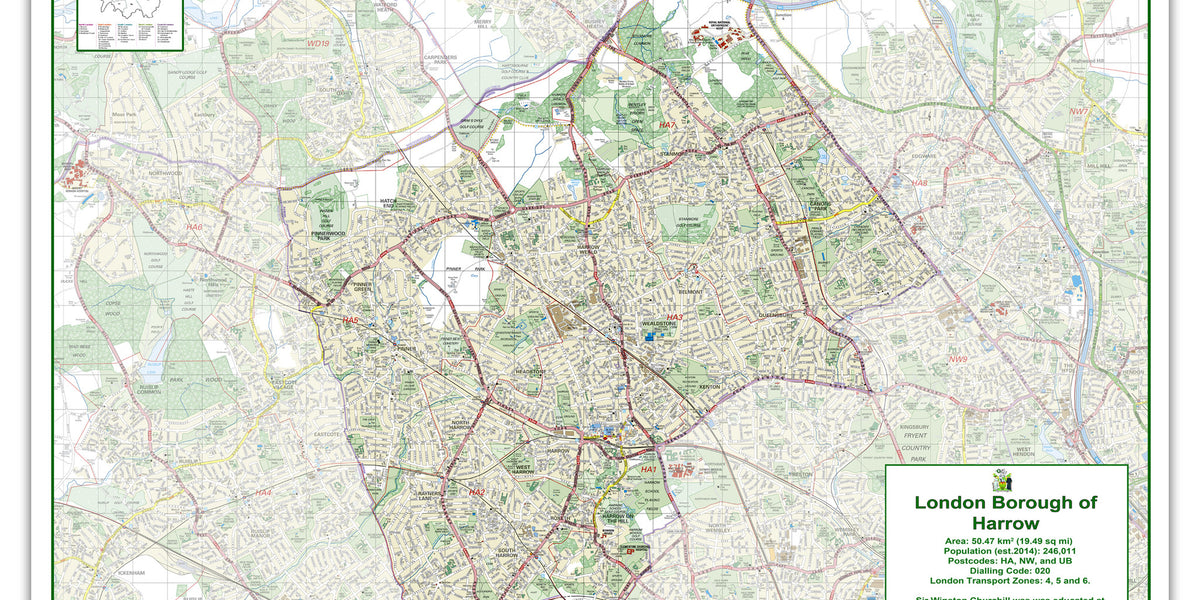 Harrow London Borough Map– I Love Maps