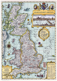 Shakespeare's Britain Map by National Geographic Society– I Love Maps