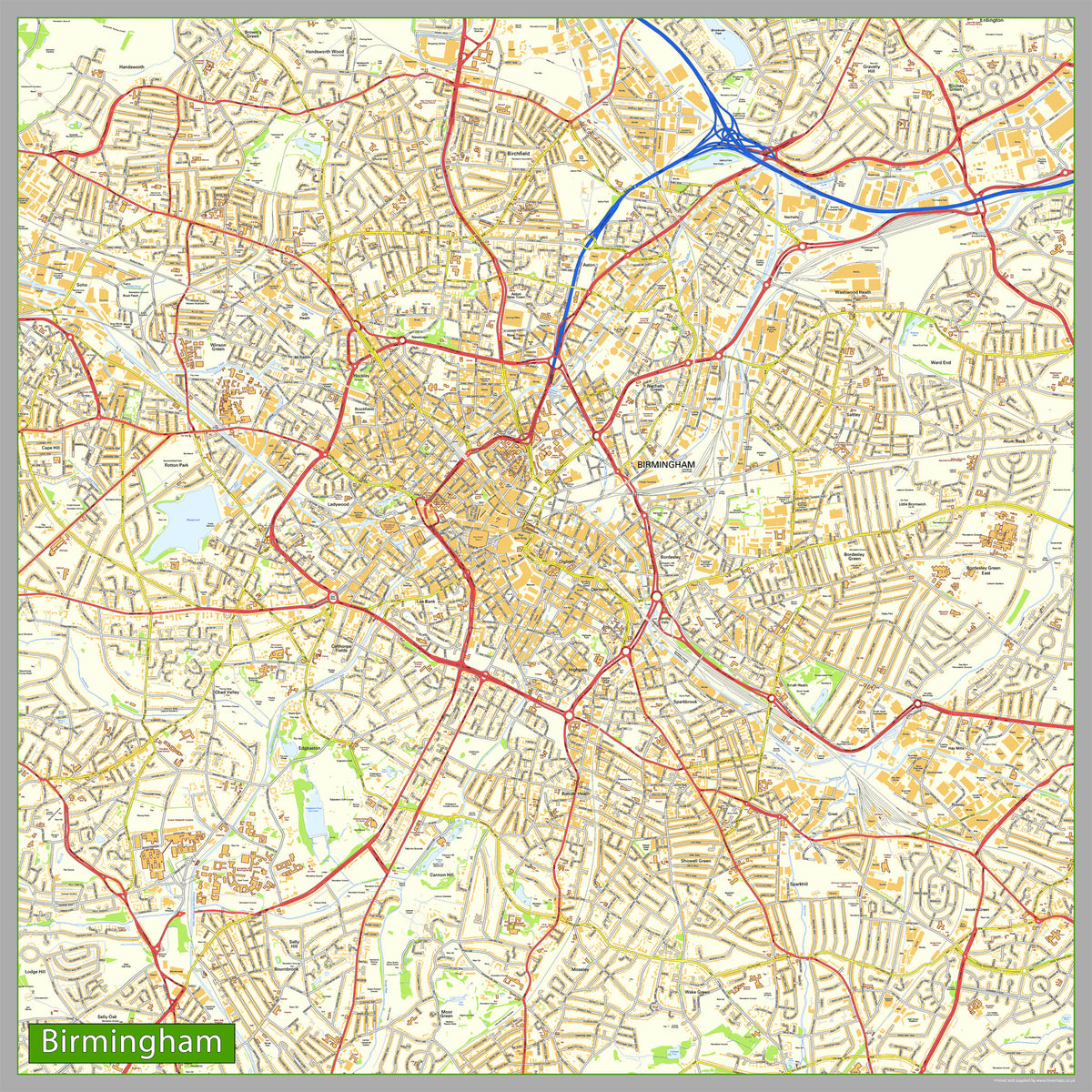 Birmingham Street Map– I Love Maps