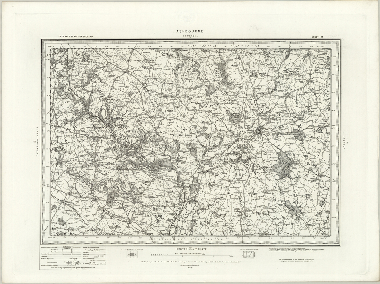 1890 Collection - Ashbourne (Buxton) Ordnance Survey Map– I Love Maps