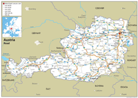Austria Road Map– I Love Maps