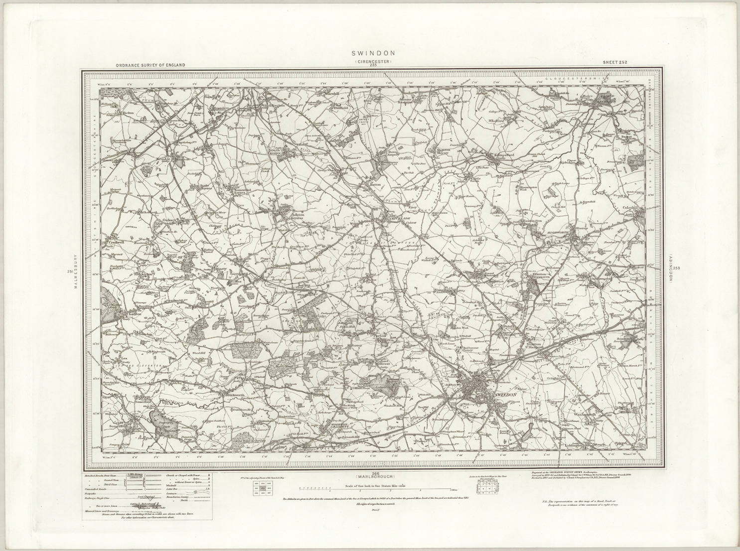 1890 Collection - Swindon (Cirencester) Ordnance Survey Map– I Love Maps