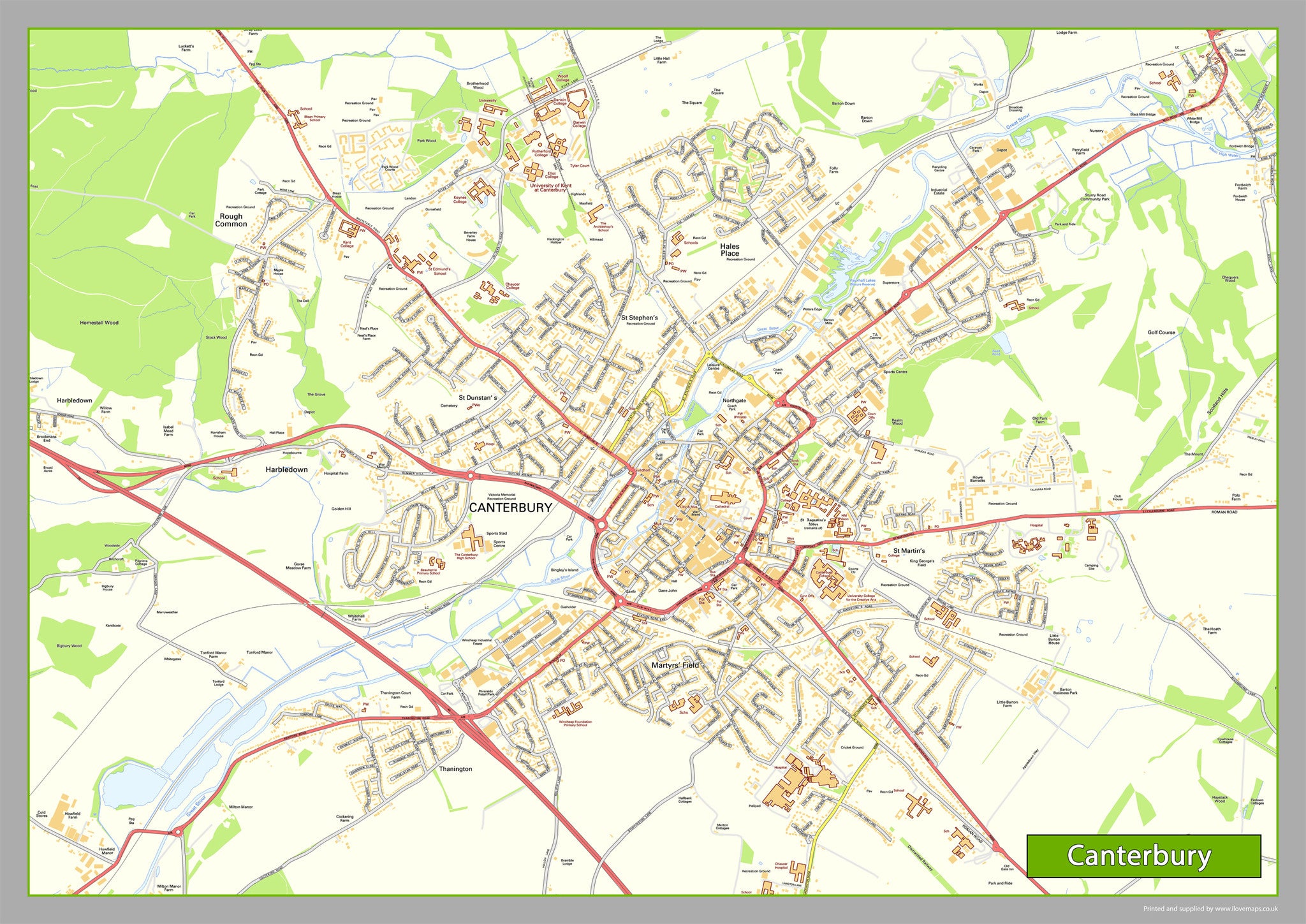 Canterbury Street Map– I Love Maps