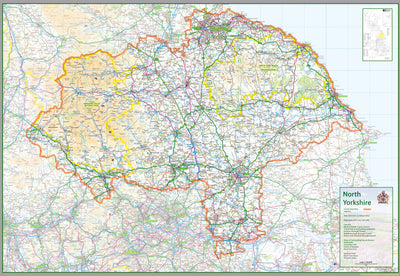 North Yorkshire County Map– I Love Maps