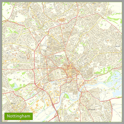 Nottingham Street Map– I Love Maps