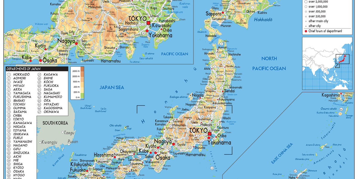 japanese physical map