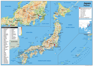 Japan Physical Map– I Love Maps