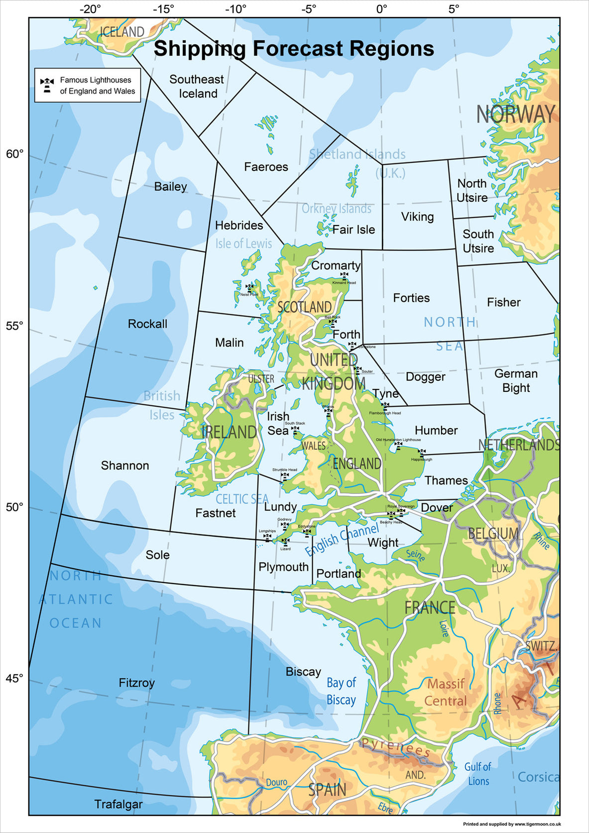 United Kingdom Shipping Forecast Map– I Love Maps