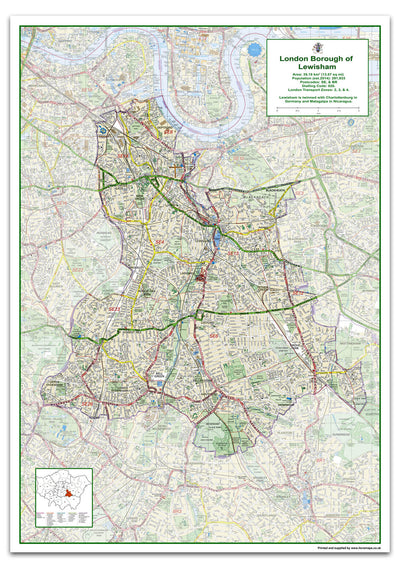 Lewisham London Borough Map– I Love Maps