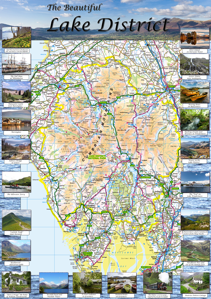 The Beautiful Lake District Illustrated Map | I Love Maps